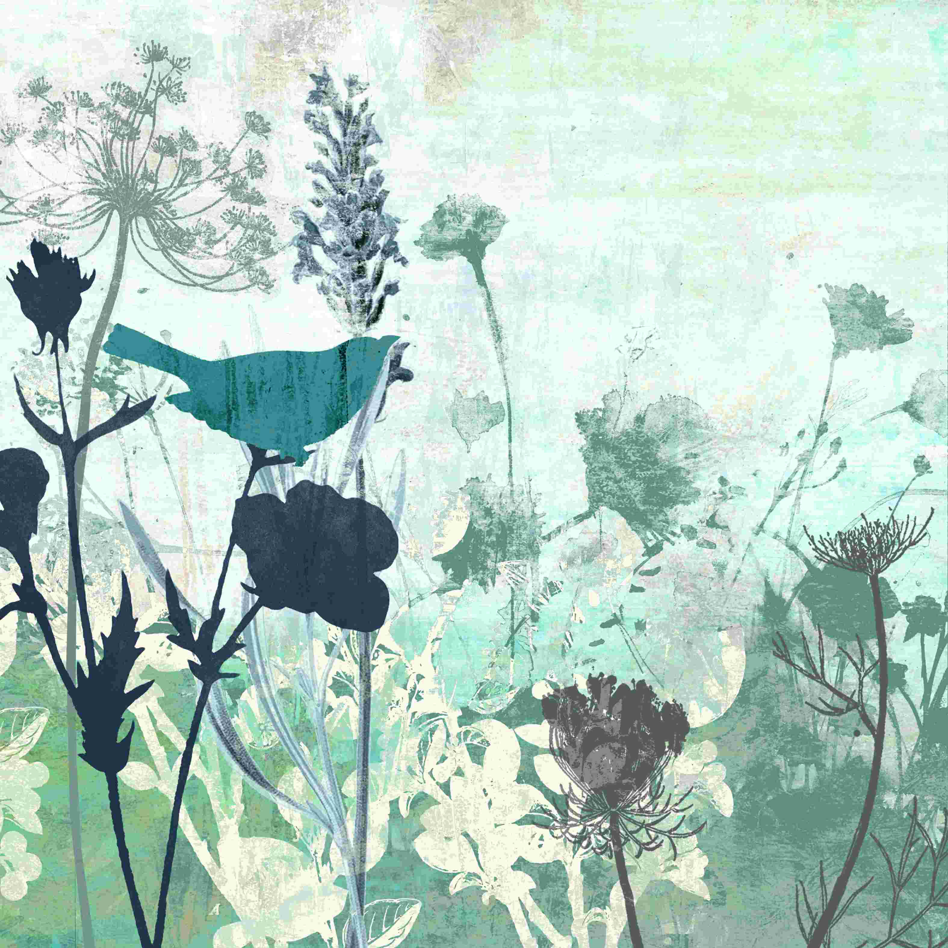 Winston Porter Bird On Botanicals Cool - Wrapped Canvas Graphic Art | Wayfair